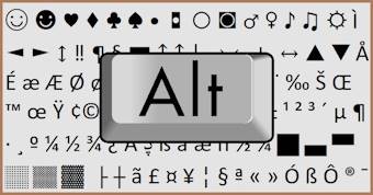 Alt Codes List Of Alt Key Codes Characters | Alt Codes List Of Alt Key ...